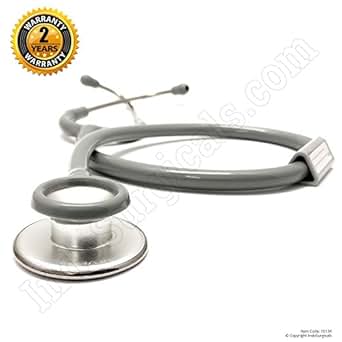 IndoSurgicals Stethoscope with PVC U Shaped Tube (Silver and Grey ...