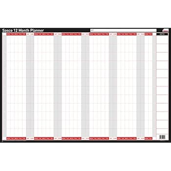 Exacompta Exaplanner Year Planner 90x59cm: Amazon.co.uk: Office Products