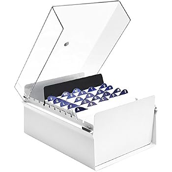 Q Connect 8x5 inch Card Index Box - Black: Amazon.co.uk: Office Products