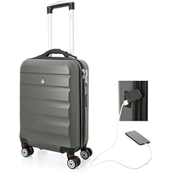 Aerolite Smart Suitcase with USB Phone Charger Port, Bluetooth TSA Lock ...