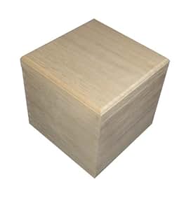 Plain Solid Wooden Cube Box 11cm - ready to decorate or varnish - for ...