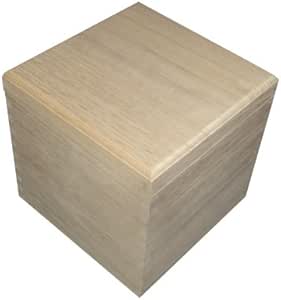 Plain Solid Wooden Cube Box 20cm - ready to decorate or varnish - for ...