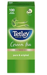 Tetley Green Tea - Pure & Original, 100 tea bags (1.3g each): Amazon.in ...