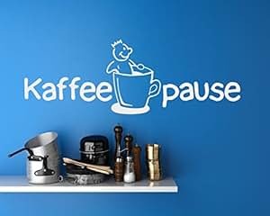 Wandtattoo für die Küche Text / Sprüche - Kaffeepause - Kaffee 29x10 cm ...