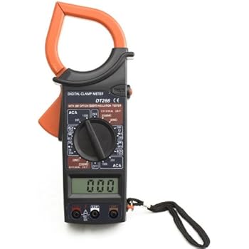 MULTIMETRO DIGITALE CON PINZA AMPEROMETRICA TESTER DT266 AMPERAGGIO ...