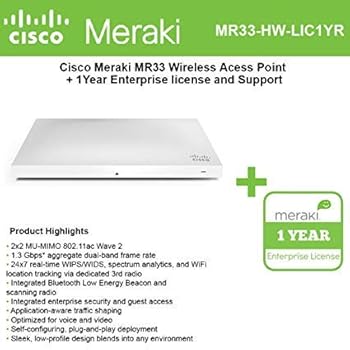 Meraki | MR33-HW | Meraki MR33 Cloud Managed AP with: Amazon.co.uk ...