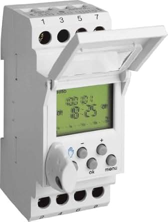 Hager EG103 Weekly Timer/Counter, Electric - (Grey, Digital buttons, 1 ...
