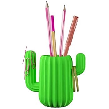 Cactus Schreibtisch-Organizer, Stifthalter mit magnetischem Kern, lustige Stiftehalter für ...