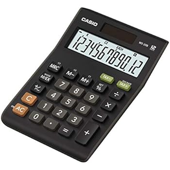 Casio mx-12b-bk - Desktop Calculator - 12 Digit Solar and Battery ...