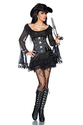 Sexy Pirate Steampunk Corset Costume Pirates Carnival Leather Look ...