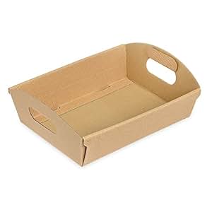 Medium Corrugated Tough Cardboard Hamper Basket: Amazon.co.uk: Kitchen ...