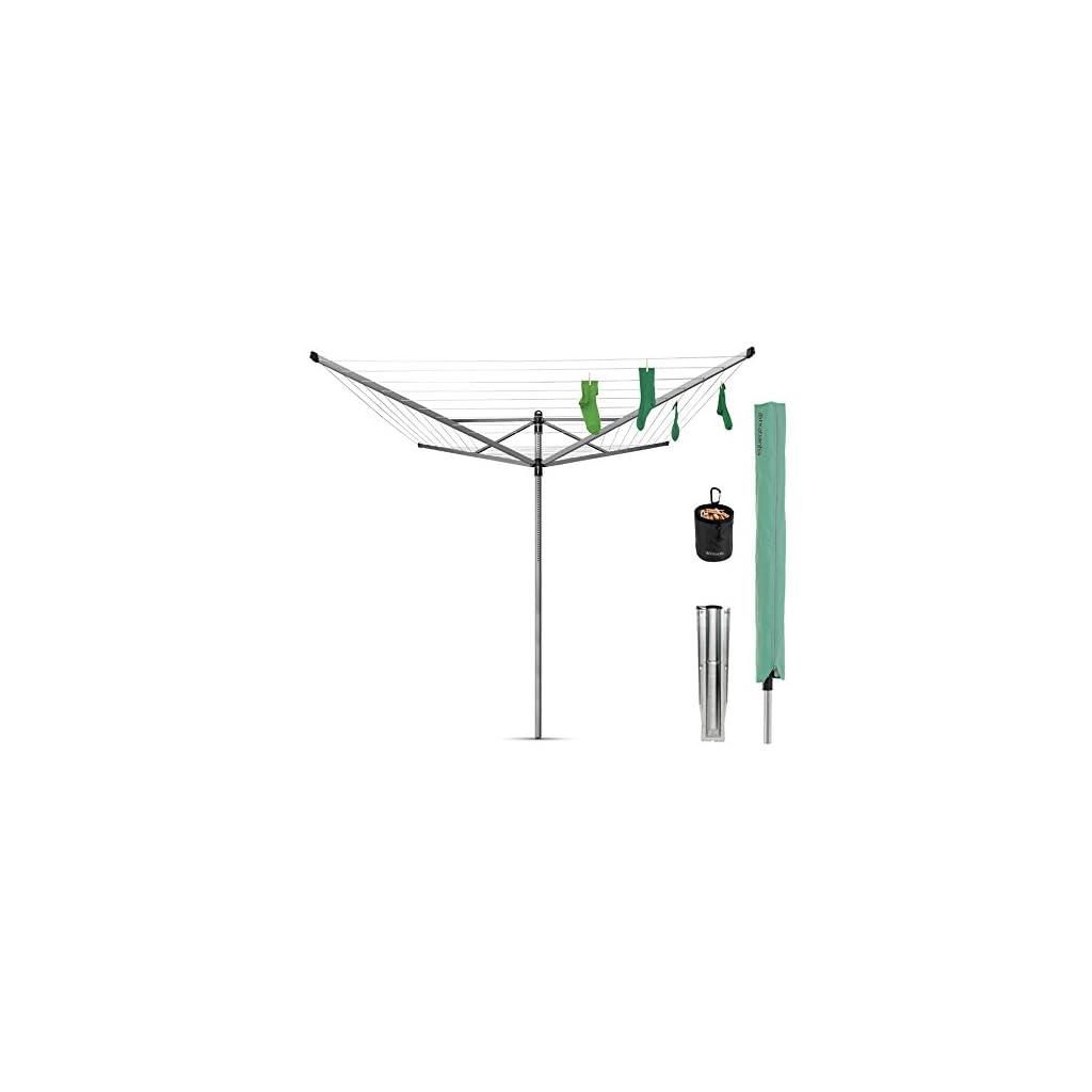 Brabantia – Stendibiancheria a Ombrello Lift-O-Matic – 50m di Spazio ...