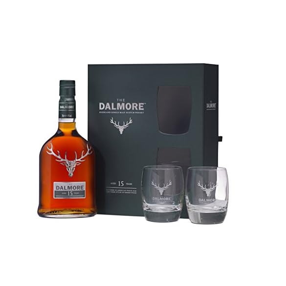 Dalmore Malt Scotch Whisky 15 Year Old Glass Gift Pack, 70 cl ...