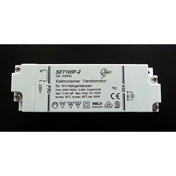 Rolux SET105F-2 (SET105F2) Halogen Trafo Transformator 35-105 Watt dimmbar: Amazon.de: Beleuchtung