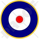 RAF British Royal Airforce Type C1 Aircraft Roundel 4" (100mm) Vinyl ...