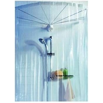 Spirella OMBRELLA CLEAR 1004436 Umbrella Shower Top with Shower Curtain ...