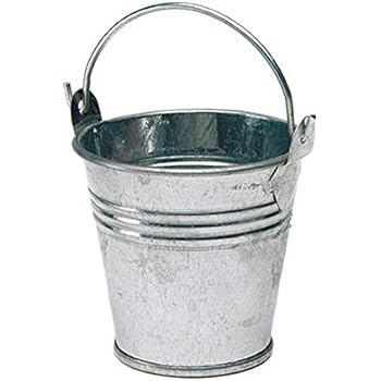 Mini Eimer (silber) 12 Stück - für Deko oder Gastgeschenke zur Hochzeit ...