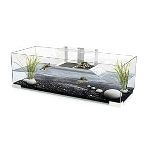 Tartarium 80 Turtle Terrapin Reptile Glass Tank with 2 x Ramp: Amazon ...