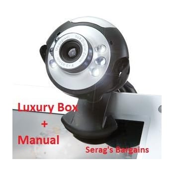 USB Webcam 20MP 6 LED 20 MegaPixel Web Cam, Built-in Microphone Mic for ...