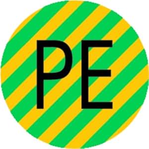 Sticker protective earth PE 16 MM Pack of 100: Amazon.co.uk: DIY & Tools