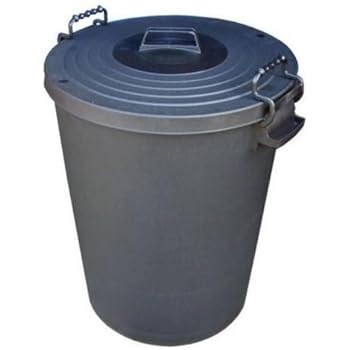 Extra Large 110L Litre Black Plastic Rodent Proof Animal Feed/Food ...