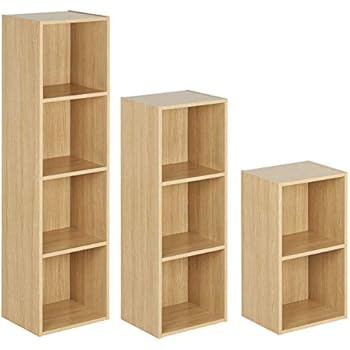 Hartleys Wooden Oak Effect Cube Storage Unit - Choice of Size: Amazon ...
