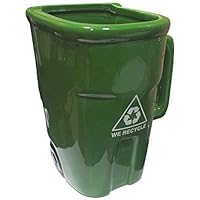 ZONSUSE Wheelie Bin Ceramic Mug, Trash Can Bin Cup, Funny Rubbish Bin ...