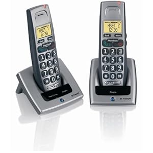 BT Freestyle 710 Twin - Duo Big Button Cordless Phone WITH Caller ...