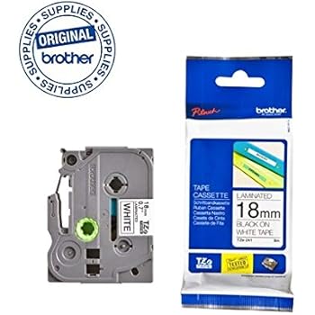 Brother Original P-touch Schriftband TZe-241 18 mm, schwarz auf weiß ...