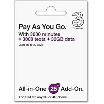 Three Mobile Pay As You Go Mobile Broadband 24 GB Data: Amazon.co.uk ...