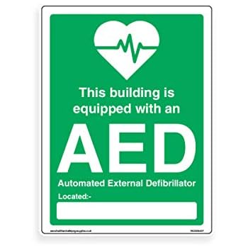 Automated External Defibrillator Nearest location sign - Self adhesive ...