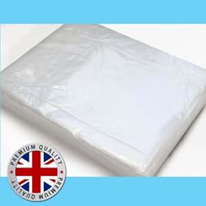 100 Premium Quality Clear Polythene Plastic Bags 200mm x 300mm / 8" x ...