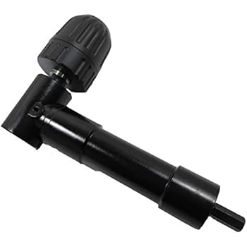 VISLONE 90 Degree Right Angle Drill Chuck Attachment Adapter with 0.8-10mm Bend Extension ...