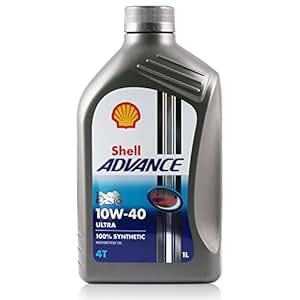 Shell Advance 4T Ultra 10w40 100% synthetic motorcycle oil 1 Liter ...