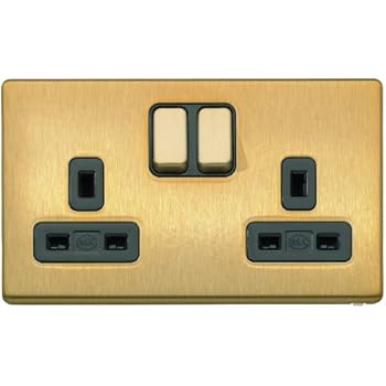 MK Aspect K24357SAGW 13A Single Switch Socket with Neon/ Double Pole ...
