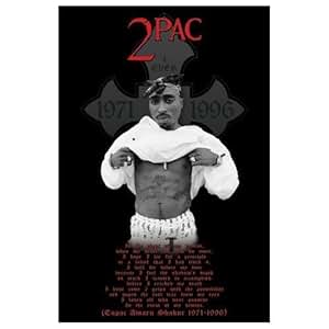 Tupac Shakur 2pac Cross Large Music Poster 61x91.5cm: Amazon.co.uk ...