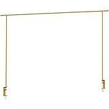 Adjustable Black Metal Over Table Hanging Rack Rail Pole Rod Frame ...