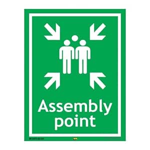 Mr. Safe - Assembly Point Sign SUNBOARD A3 (11.7 inch X 16.5 inch ...
