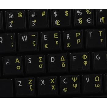 Greek Alphabet Keyboard Vectors