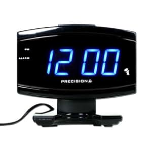 Precision Clock Prec0098 Black Radio Controlled Alarm Clock by ...