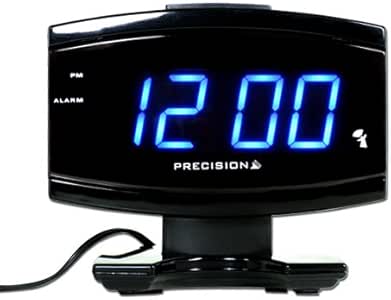 Precision Clock Prec0098 Black Radio Controlled Alarm Clock by ...