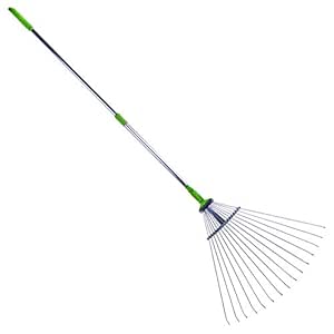 Sharpex Telescopic Metal Rake, Adjustable Rake for Quick Clean Up of ...
