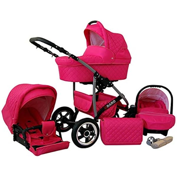 Trio poussette rose online