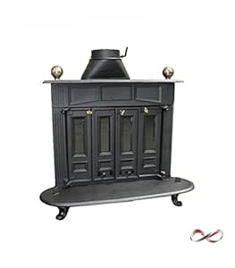 STUFA IN GHISA FRANKLIN 130 MQ - 13 kW CAMINO A LEGNA CAMINETTO: Amazon ...