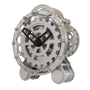 Invotis Modern Times Mantel Gear Clock (H28cm x W27cm x D12.5cm ...