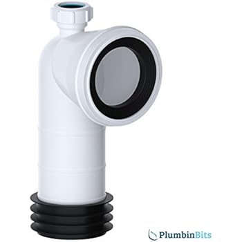 McAlpine WC-CON1V Straight Rigid WC Connector with Vent Boss, White ...