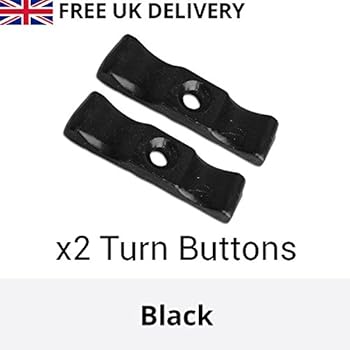 4X Large Turn Button Latch 2.5" 63mm Black Shed Spin Catch Rabbit Hutch ...