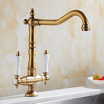 Classic Polished Brass Kitchen Taps: Amazon.co.uk: DIY & Tools
