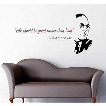 Buy Sticker Yard Dr Bhim Rao Ambedkar Wall Sticker and Decal (Black ...