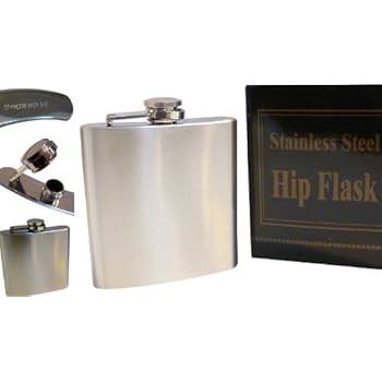 6oz Stainless Steel Hip Flask: Amazon.co.uk: Kitchen & Home